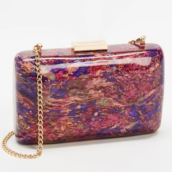 Olga Berg | Bags | Olga Berg Carson Mother Of Pearl Clutch Bag New ...